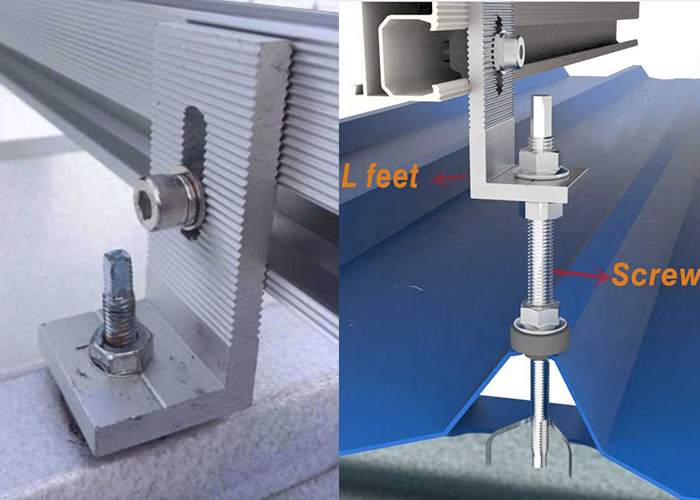 China Aluminum L feet solar mount for metal roof manufacturer | sic ...