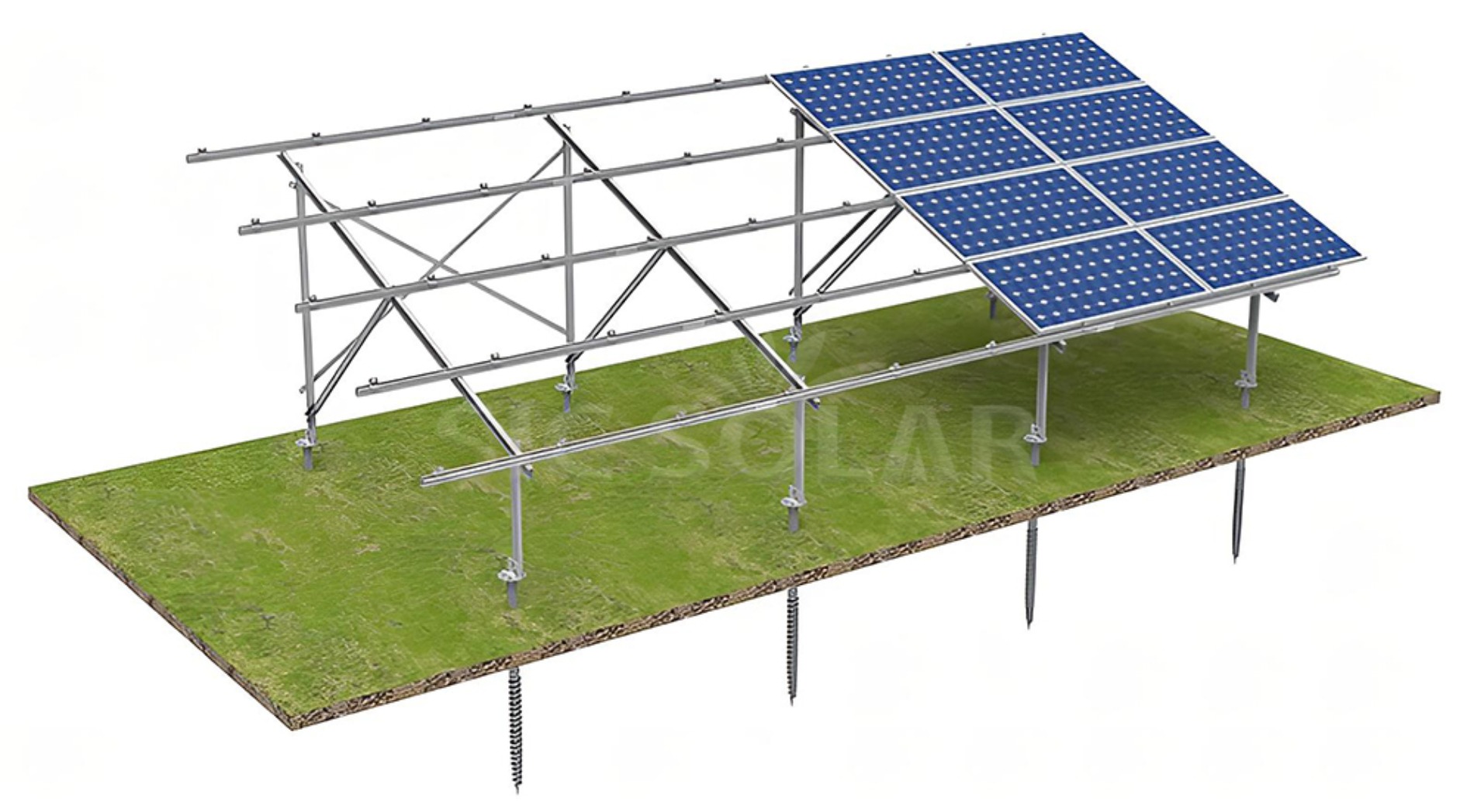 China Carbon Steel U Channel Solar Panel Bracket Ground Mounting ...
